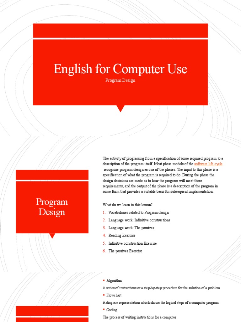 English For Computer Use: Program Design | PDF | Computer Program ...
