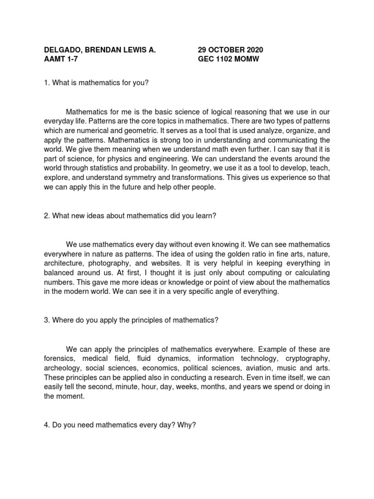 Math Activity | Download Free PDF | Teaching Mathematics | Science And ...