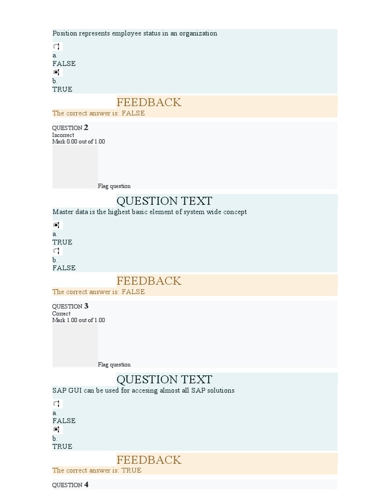 Feedback: Question Text | PDF | Computing | Software