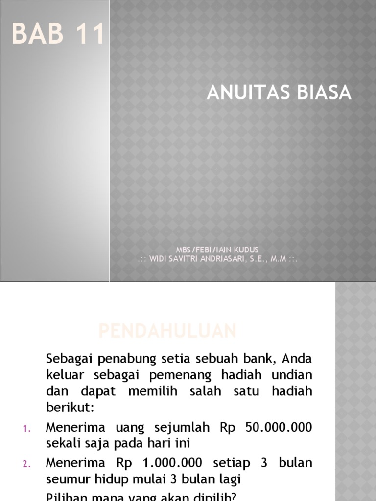 Anuitas Biasa | PDF