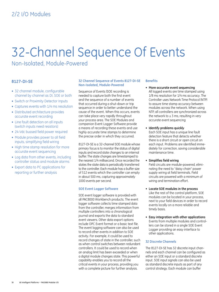 32-Channel Sequence of Events: 2/2 I/O Modules | PDF | Electricity ...
