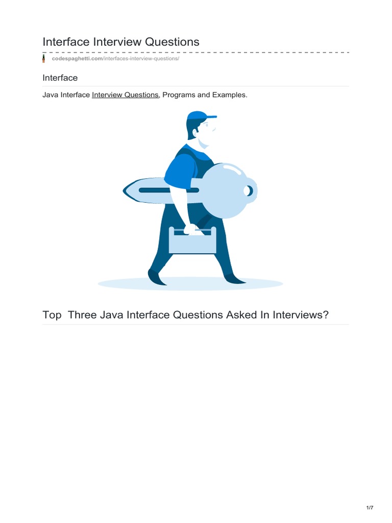 Interfaces Interview Questions Pdf Method Computer Programming Class Computer Programming