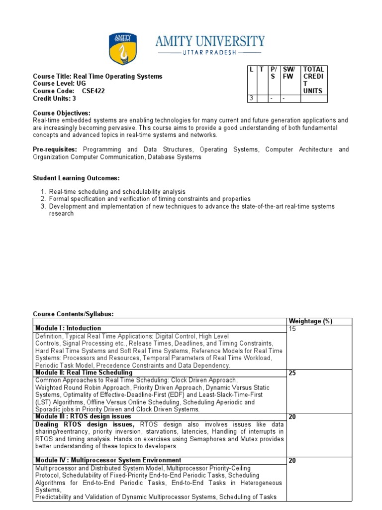 Rtos | PDF | Real Time Computing | Scheduling (Computing)