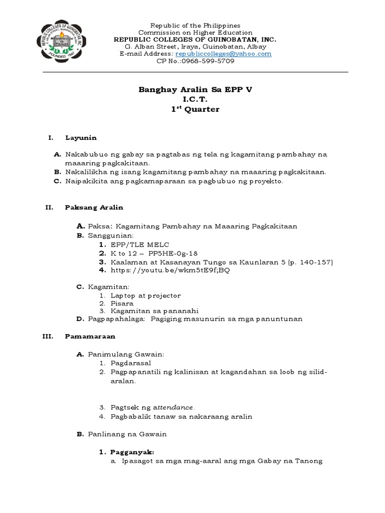 EPP Lesson Plan | PDF