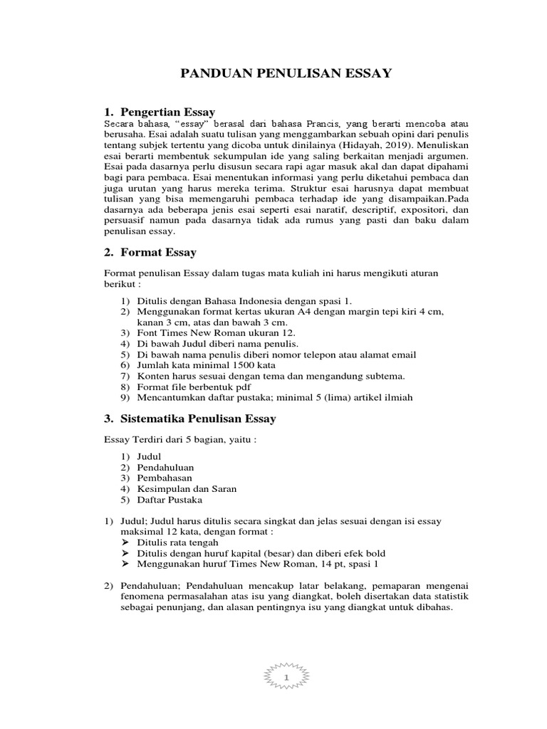 Panduan Lengkap Penulisan Essay | PDF