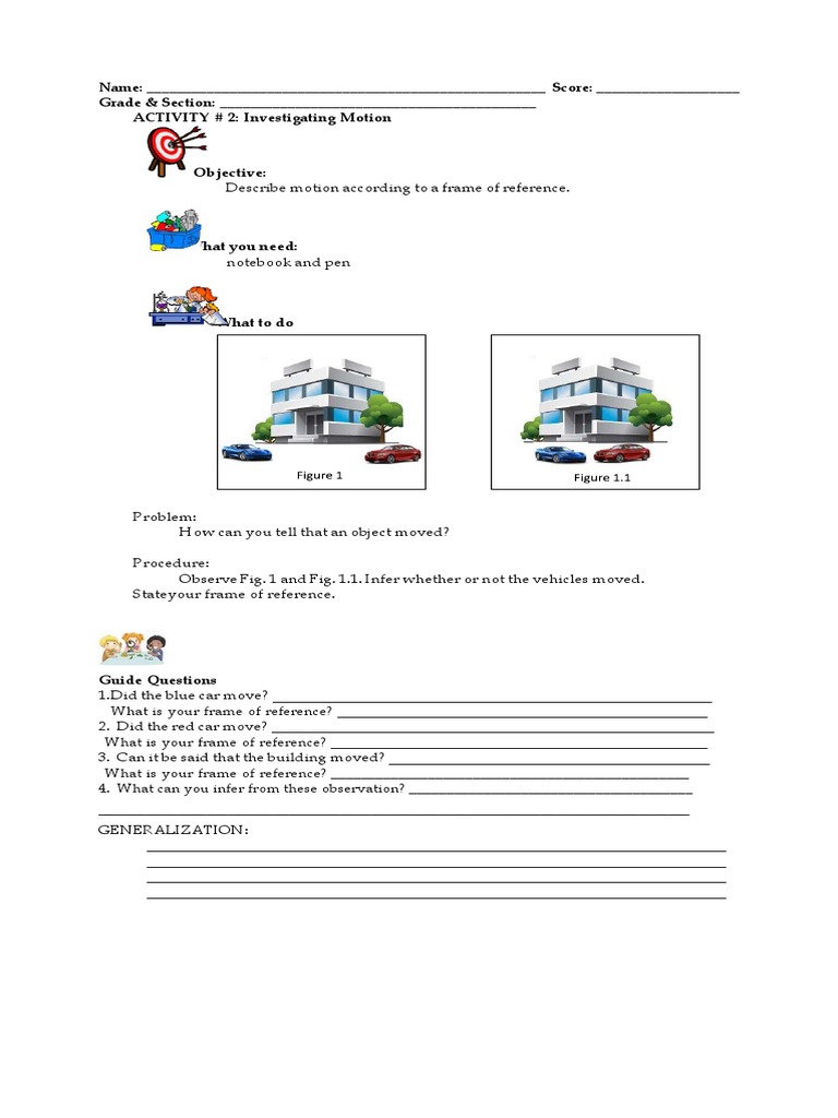 Investigating Motion and Reference Frames | PDF | Career & Growth ...