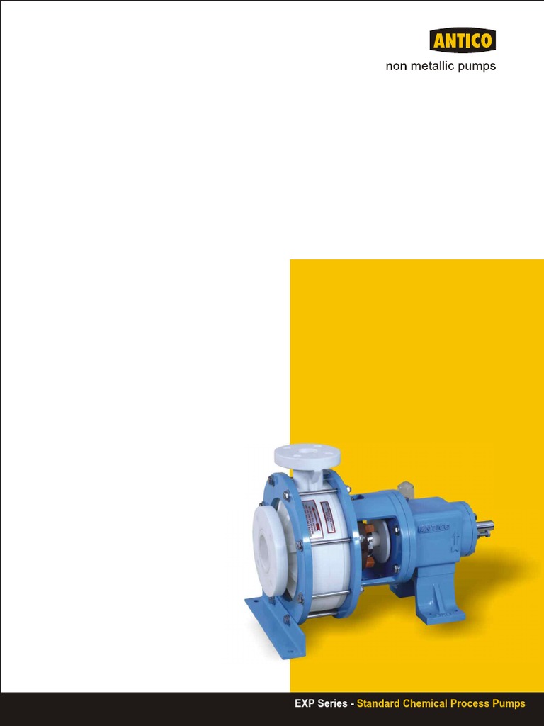 Antico EXP Seriesetallic Plastic Pumps | PDF | Bearing (Mechanical) | Pump