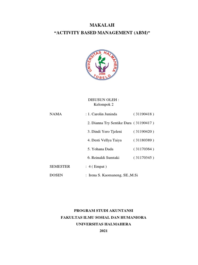 Model Dimensi Activity Based Management | PDF | Bisnis
