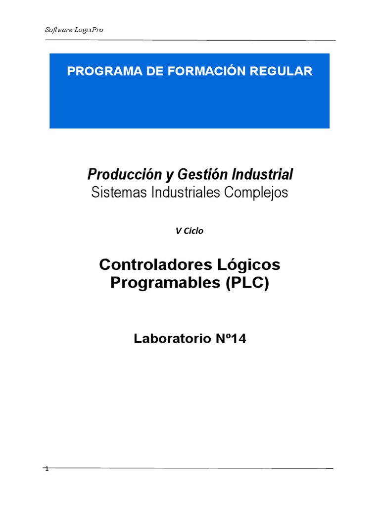 Guía Básica de LogixPro Simulator | PDF | Controlador lógico ...