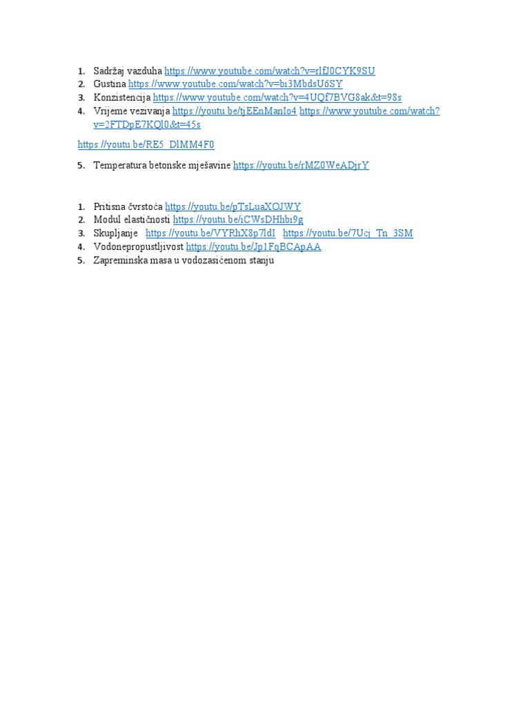 Ispitivanja Betona Linkovi | PDF | Computers | Technology & Engineering