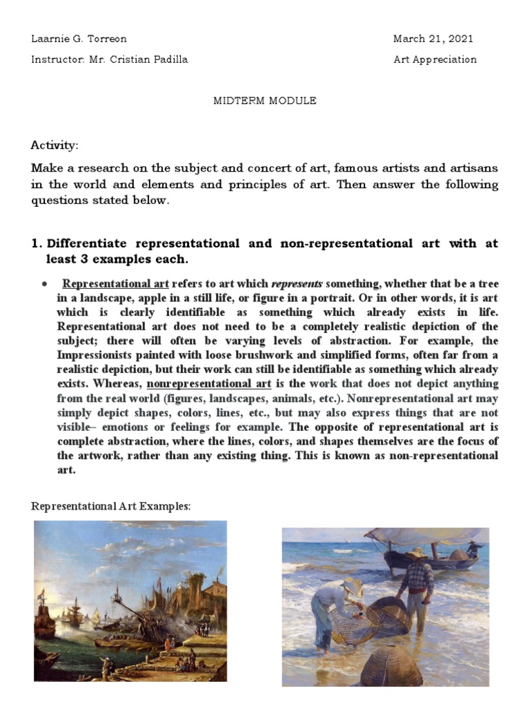 Exploring Representational and Non-Representational Art, the ...