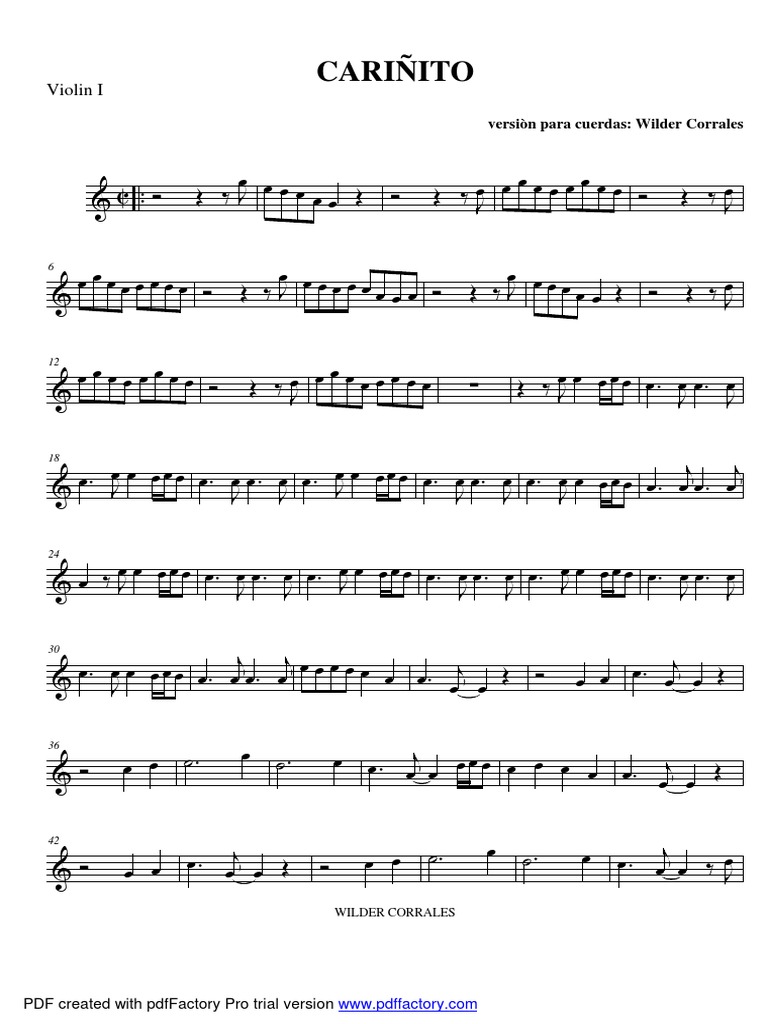 Cariñito Violin I | PDF