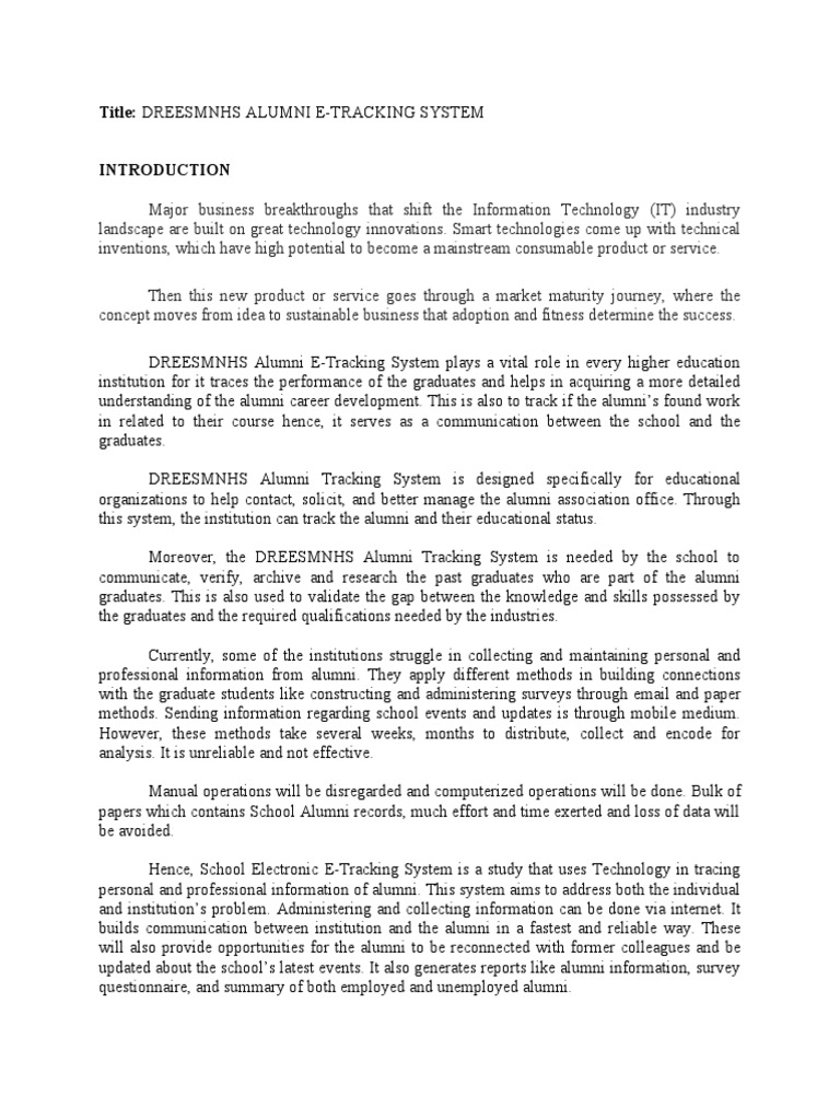 Online Alumni Tracking System | PDF | System | Conceptual Model