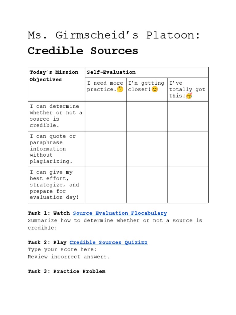 Credible Sources | PDF
