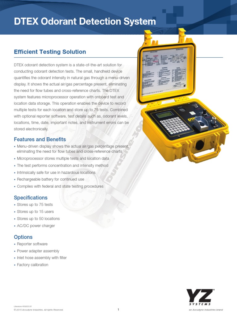 DTEX Odorant Detection System: Efficient Testing Solution | PDF