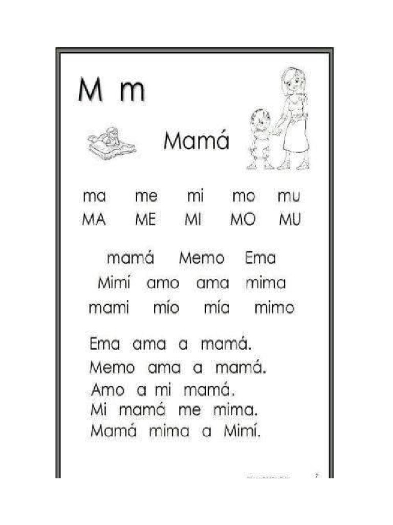 Lectura Letra M | PDF