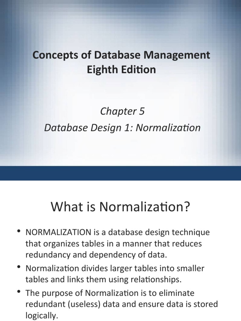ch5 Normalization | PDF | Software Design | Information Retrieval