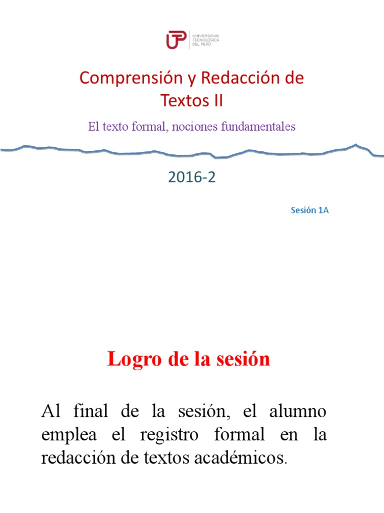 1A-ZZ04 El Texto Formal 2016-2 33904 | PDF | Lingüística