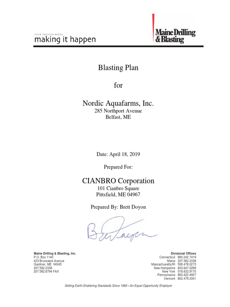 Appendix 20-B. Blasting Plan | PDF | Safety | Nature
