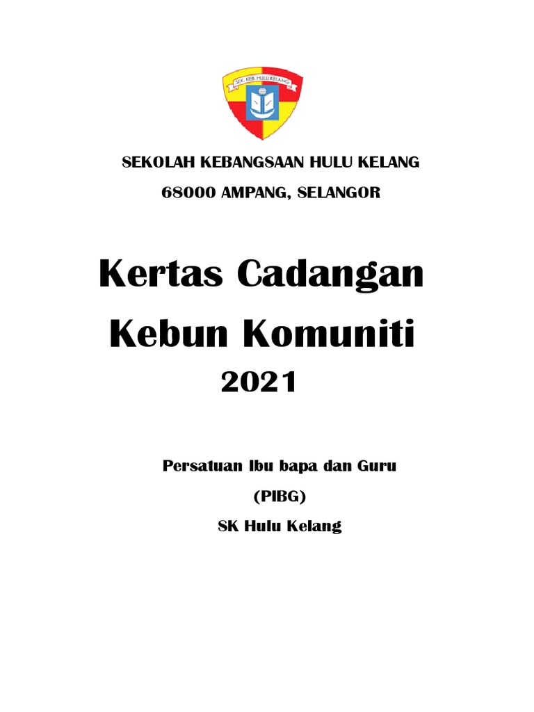 Kertas Kerja Kebun Komuniti | PDF