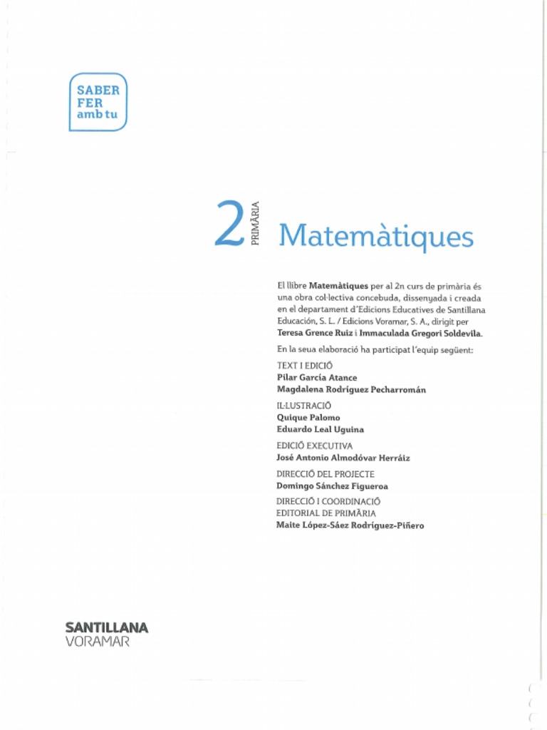 SANTILLANA 2º - Saber Fer Amb Tu | PDF