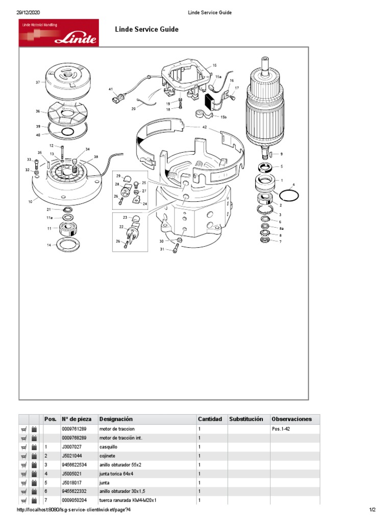 Linde Service Guide | PDF | Arandela (Hardware) | Tornillo