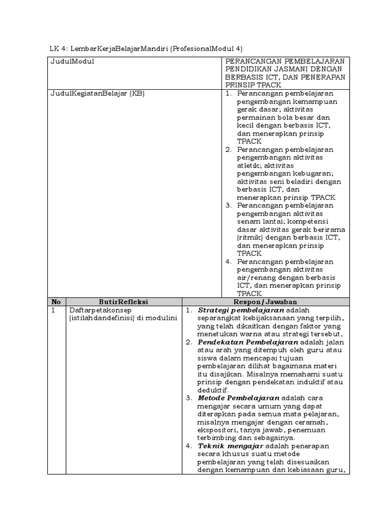 LK Modul 4 - Profesional | PDF