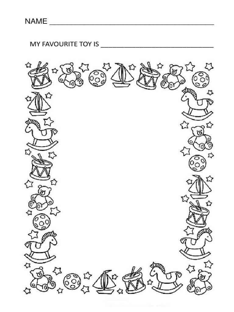 My Favourite Toy Worksheet | PDF
