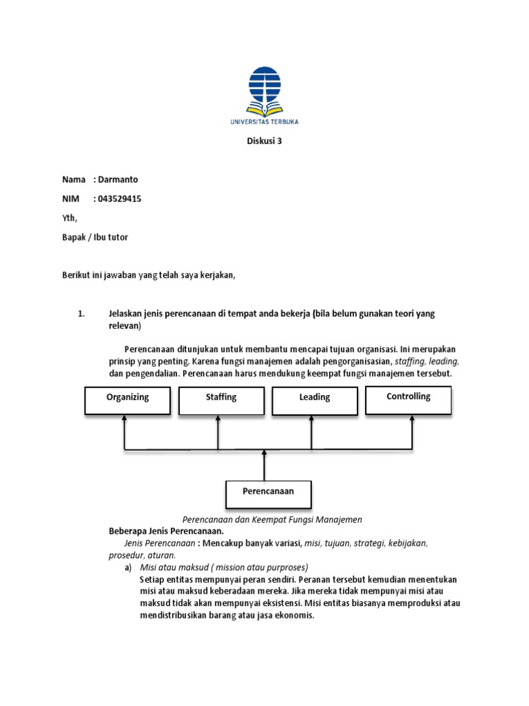 Diskusi 3 Manajemen | PDF | Karier & Perkembangan | Bisnis