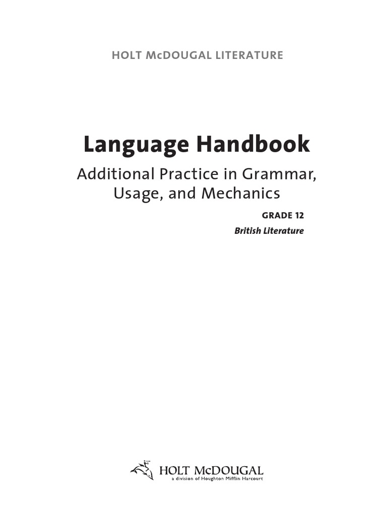 Language Handbook | PDF | Adjective | Adverb