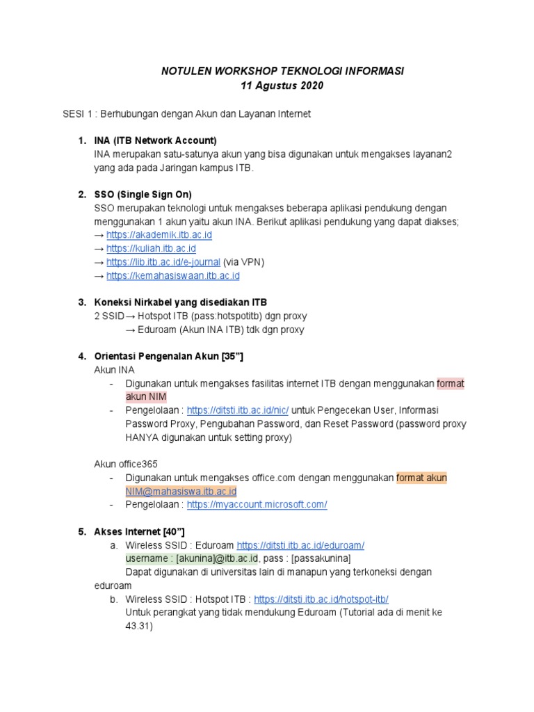 Notulen Workshop | PDF