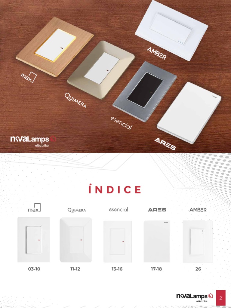 Catalogo Detallado de Los Productos de Novalamps | PDF | Corriente ...