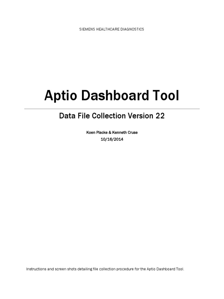 Aptio Automation Dashboard Tool Data Collection v22 | PDF | Computer ...