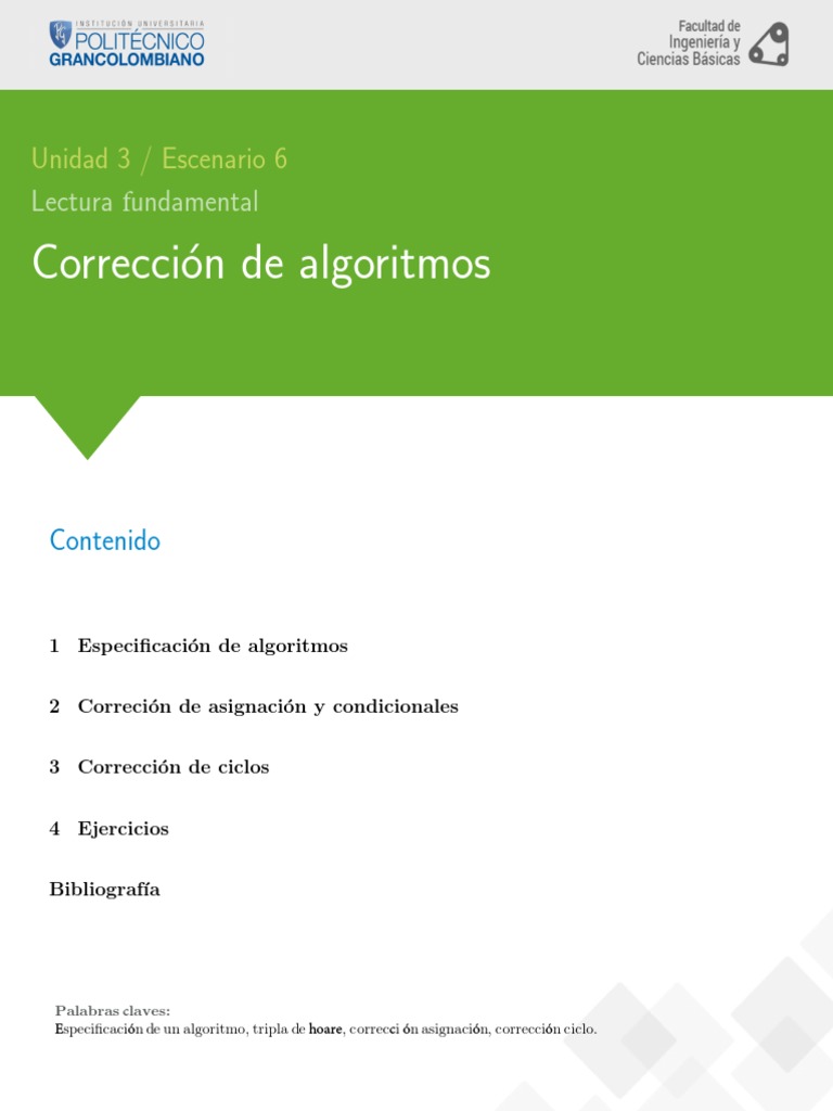 Lectura Fundamental 6 | PDF | Algoritmos | Programa de computadora