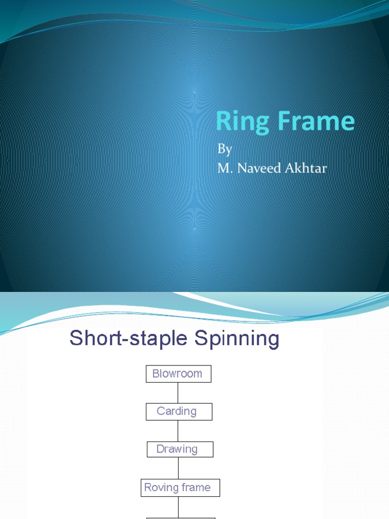 Ring Frame: by M. Naveed Akhtar | PDF | Spinning (Textiles) | Spindle ...