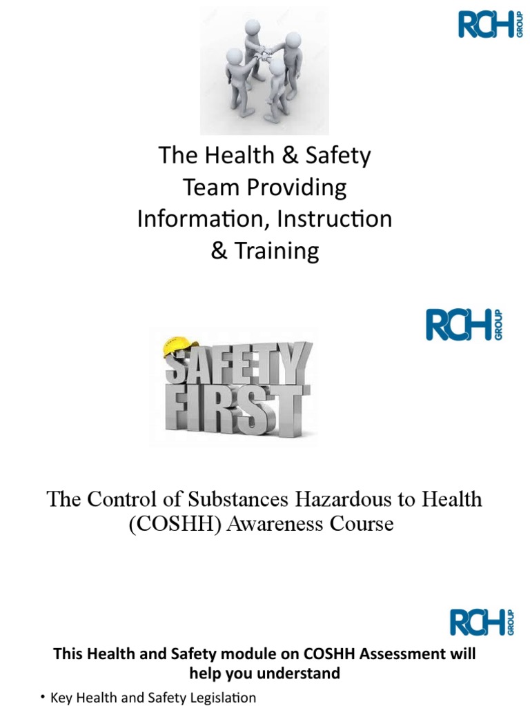 COSHH Training for Workplace Safety | PDF | Workplace | Occupational ...