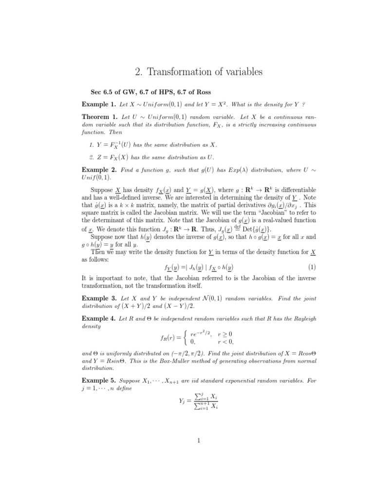 Chapter2 Probability Theory | Download Free PDF | Probability Density Function | Matrix ...