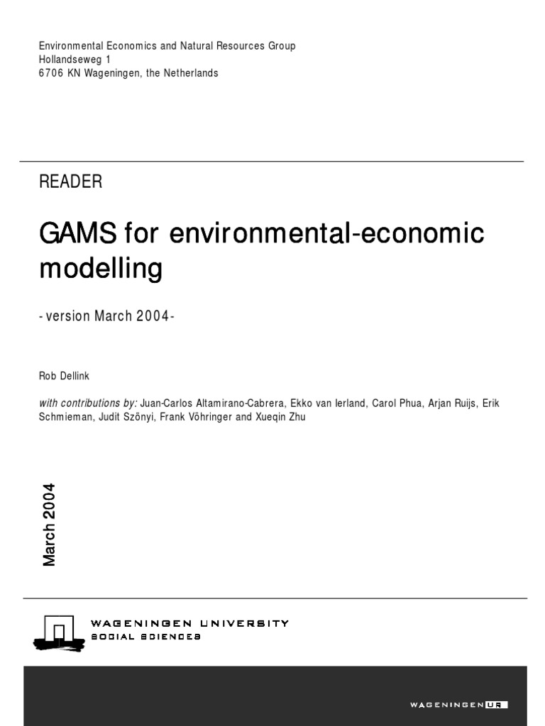 GAMS Manual | PDF | Mathematical Model | Sensitivity Analysis