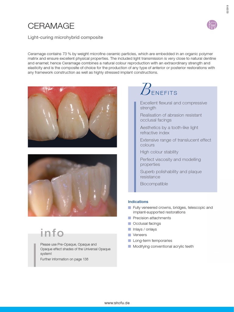Ceramage: Light-Curing Microhybrid Composite | PDF | Mouth | Dentistry Branches