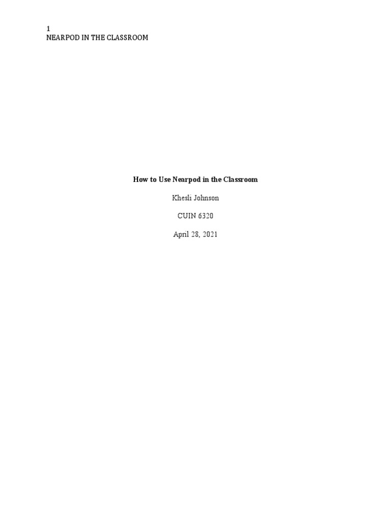 Using Nearpod for Classroom Engagement | PDF | Educational Technology ...