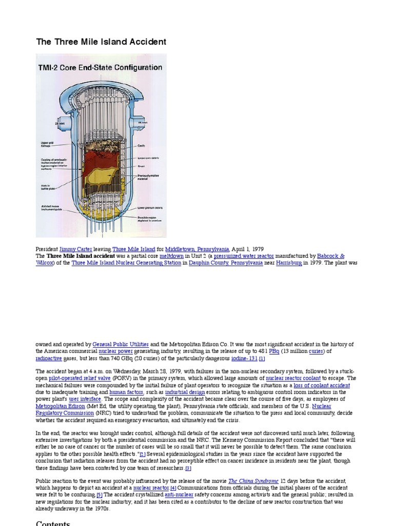 Nuclear Reactor Meltdown: The Three Mile Island Accident | PDF | Exelon ...
