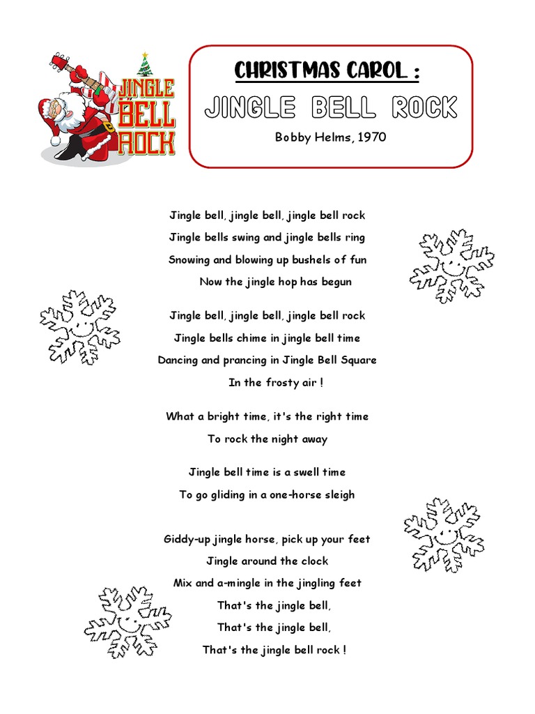 Christmas Carol Jingle Bell Rock Lyrics | PDF