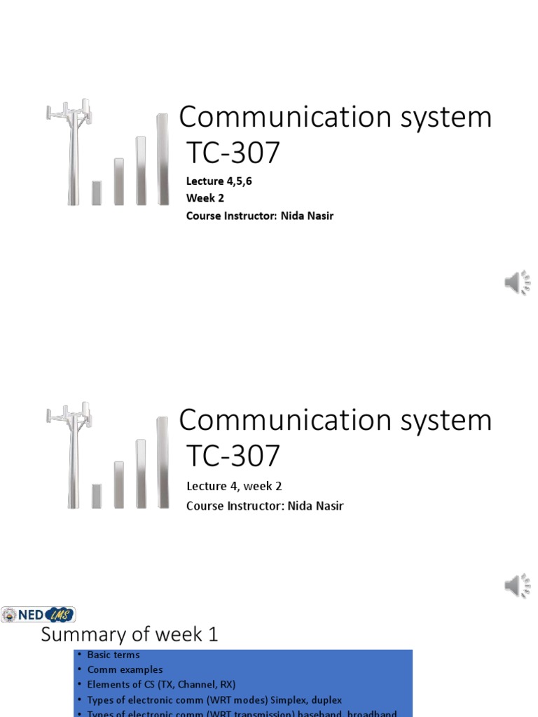EL, Lec4,5,6 CS Week 2 Compiled | PDF | Multiplexing | Channel Access Method