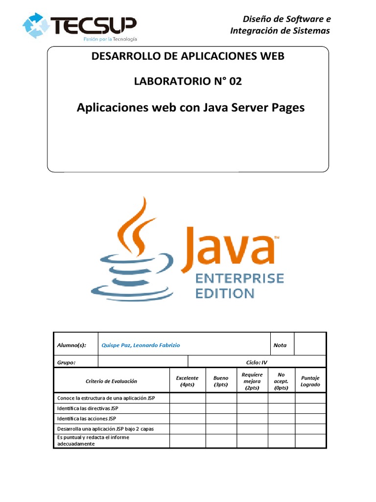 Desarrollo de aplicaciones web con Java Server Pages | PDF | Java (lenguaje de programación ...