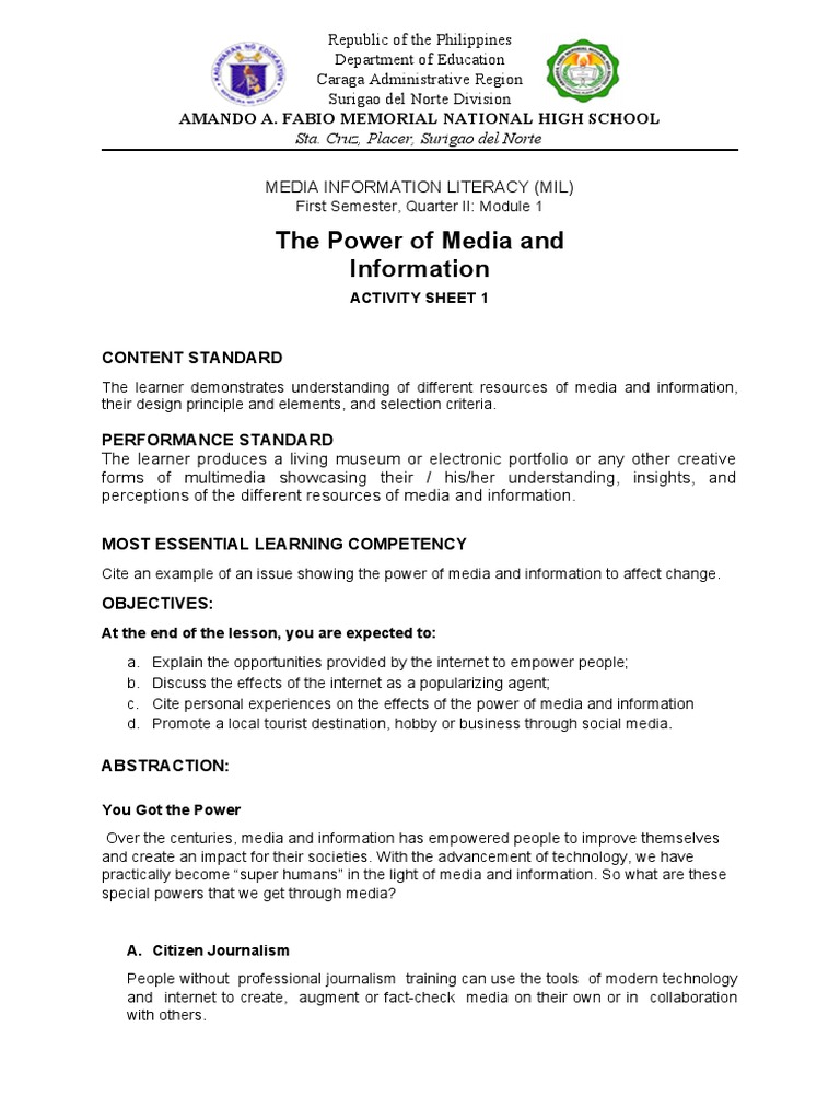 The Power of Media and Information: Amando A. Fabio Memorial National ...