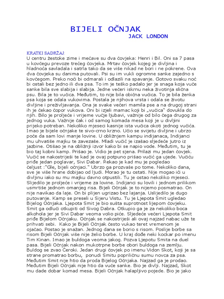 Bijeli Ocnjak | PDF