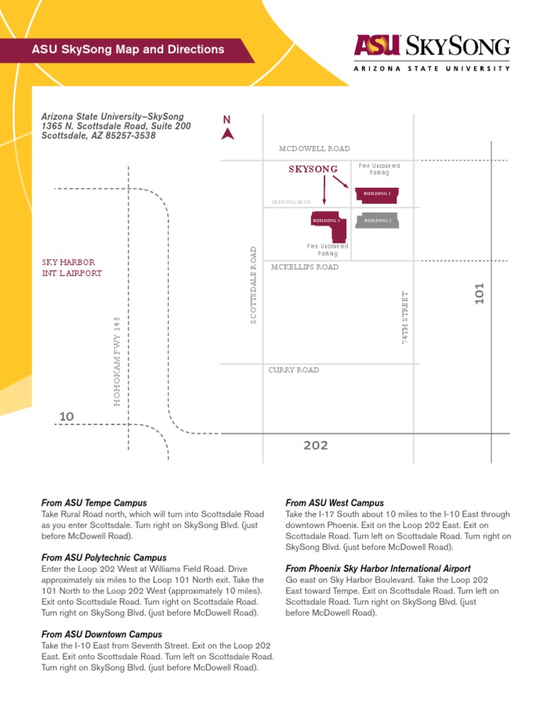 Sky Song Map | PDF | Arizona State University | Leisure