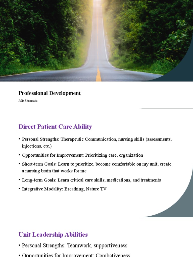 Professional Development Powerpoint | PDF | Nursing | Intensive Care ...
