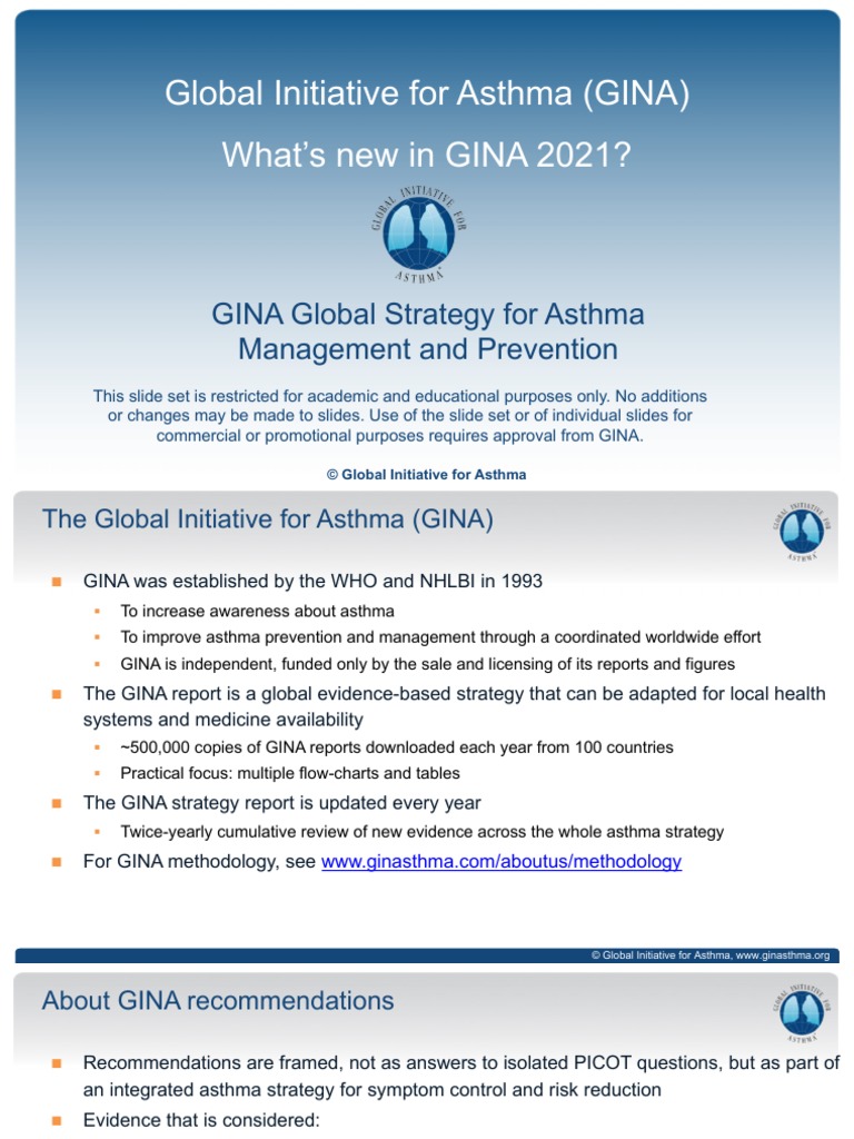 Whats New in GINA 2021 Final | PDF | Asthma | Allergy