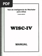 WISC - V. Manual de Administración y Corrección | PDF